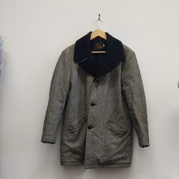 Sir Jac | Jackets & Coats | Vintage Sir Jac Grey And Black Pea Coat ...